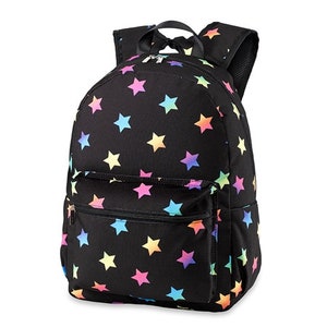 Personalized Black Multi Star Backpack Lunchbox Set, Monogram Star ...