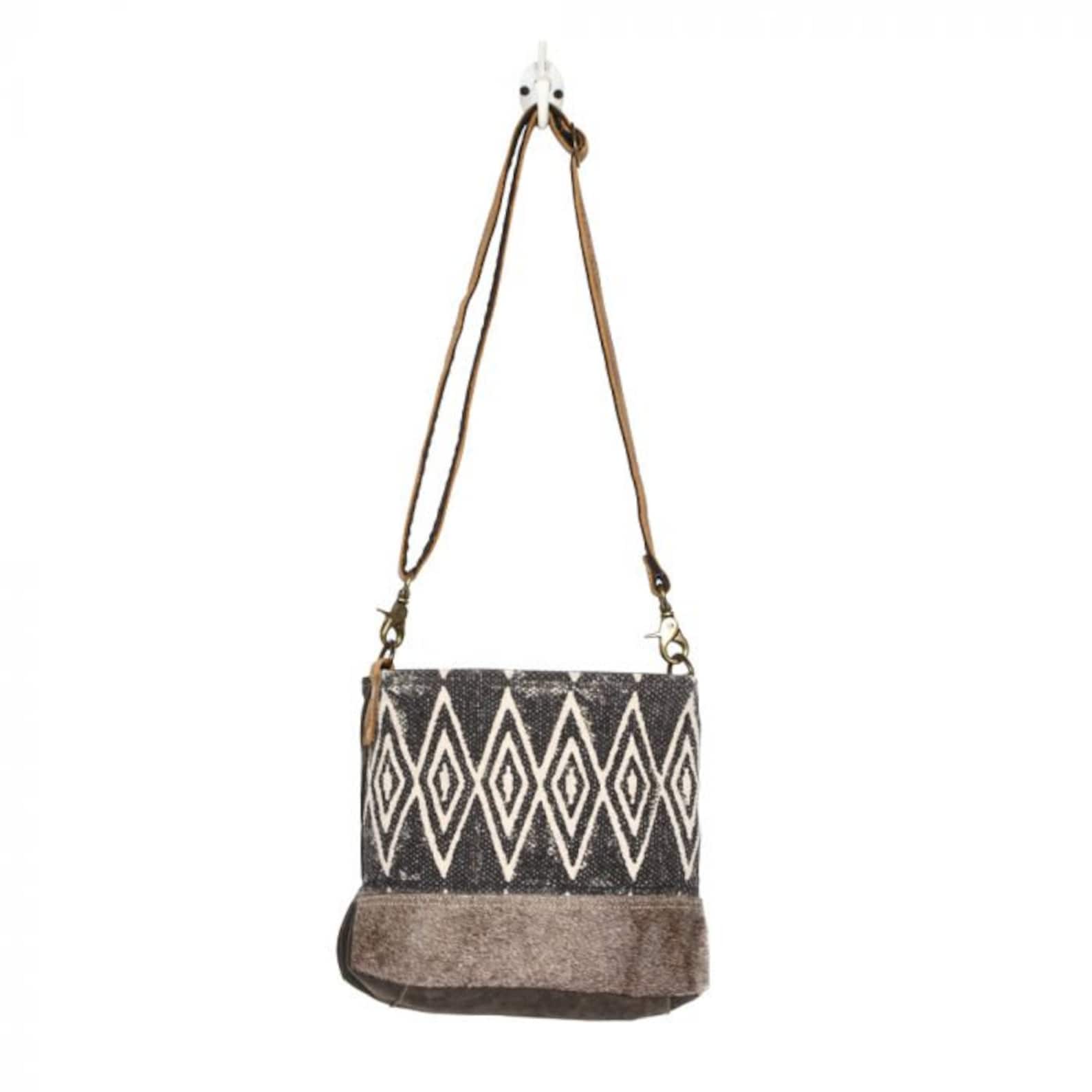 Azure Printed Shoulder Bag, Monogram Shoulder Bag, Embroidered Bag ...