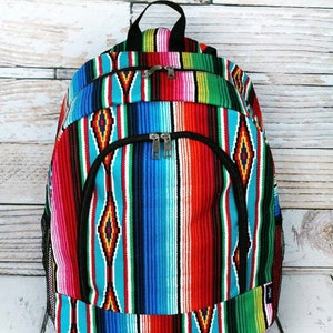 Large Southwest Serape Backpack, Monogram Serape Backpack, Personalized ...