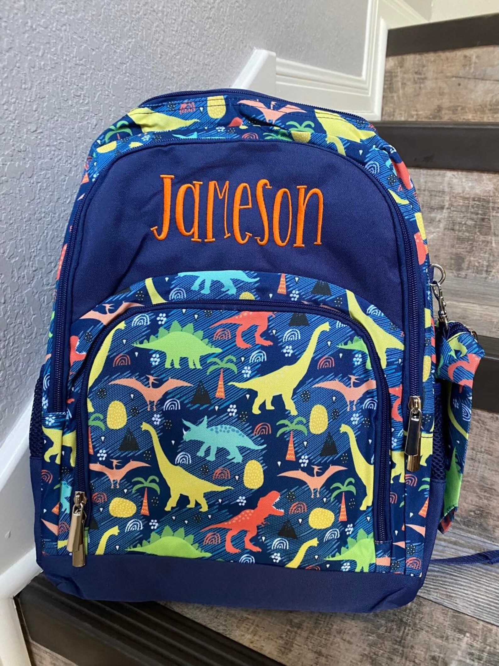 Personalized Dino Backpack Lunchbox Set Boys Monogram - Etsy