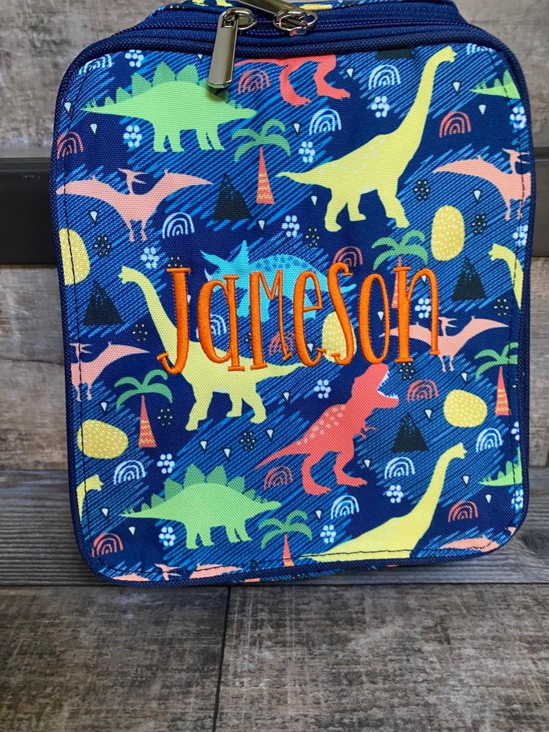 Personalized Dino Backpack Lunchbox Set Boys Monogram - Etsy