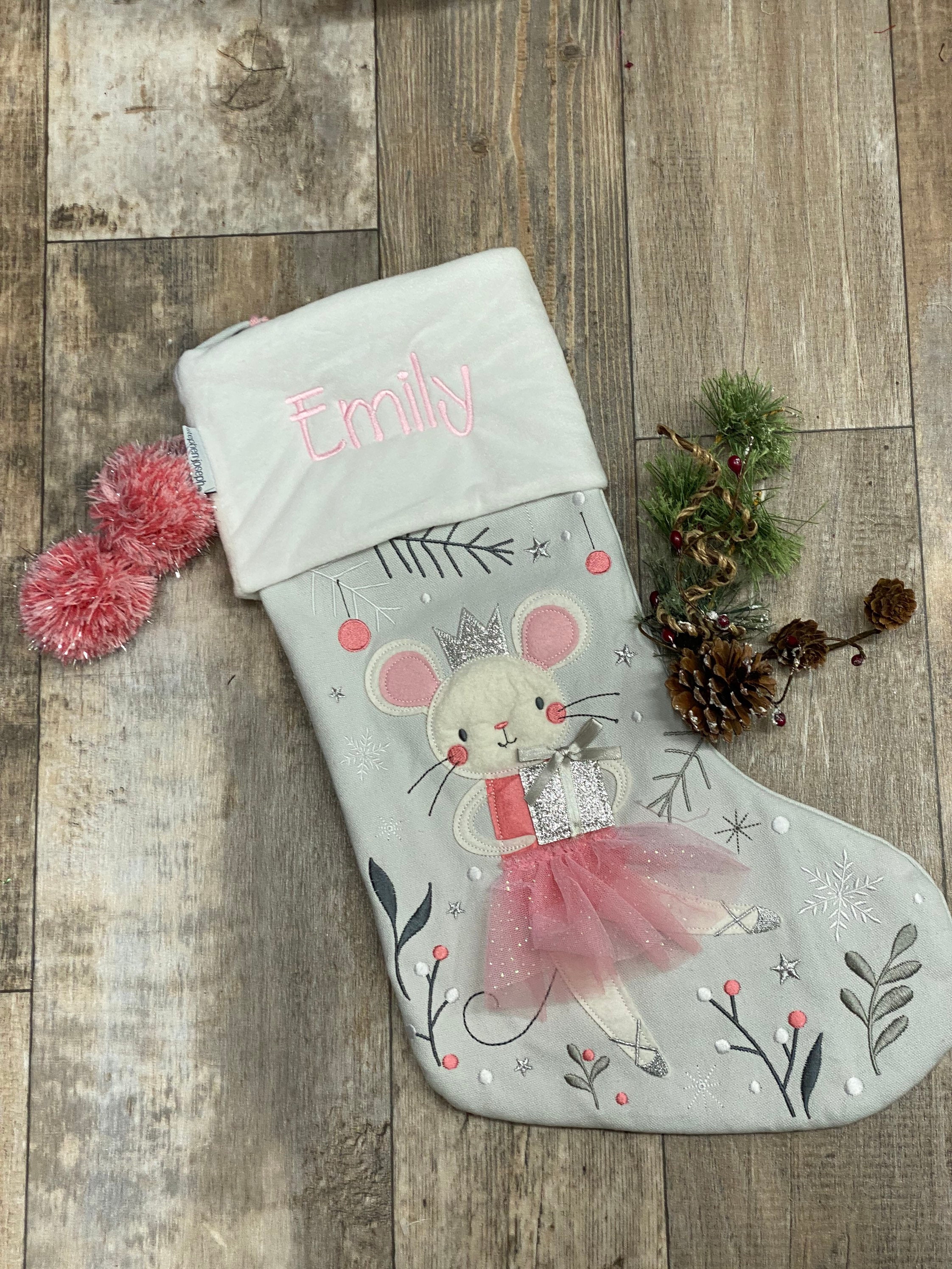 Personalized Kids Ballerina Mouse Stocking Stephen Joseph - Etsy