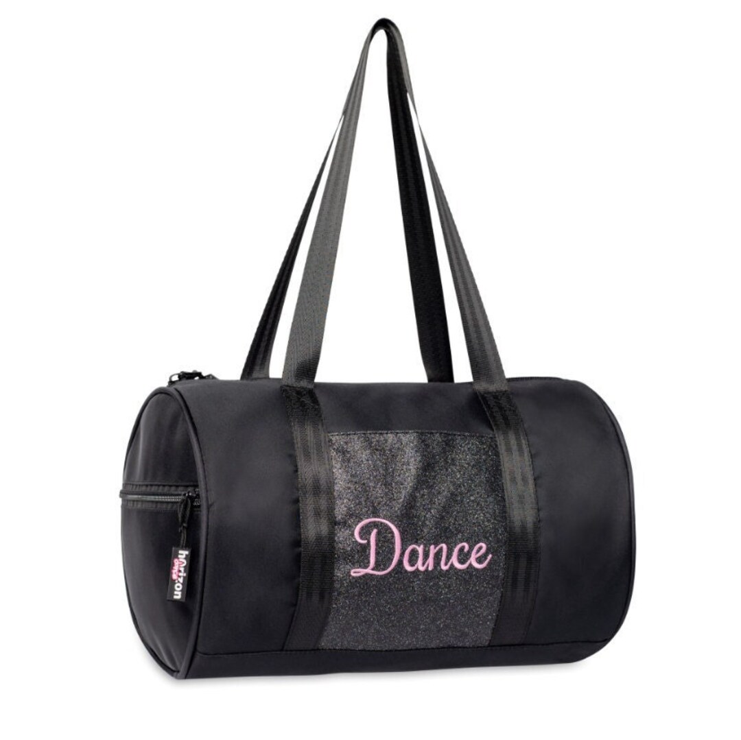 Embroidered Black Dance Duffle Bag, Dance Gift, Girls Dance Duffle ...