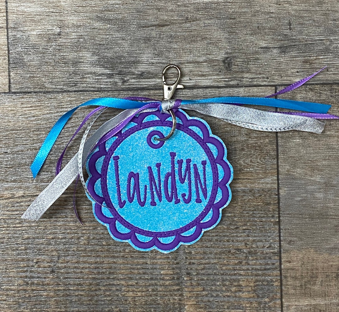 Personalized Name Tag, Scalloped Edge Name Tag, Embroidered Name Tag ...