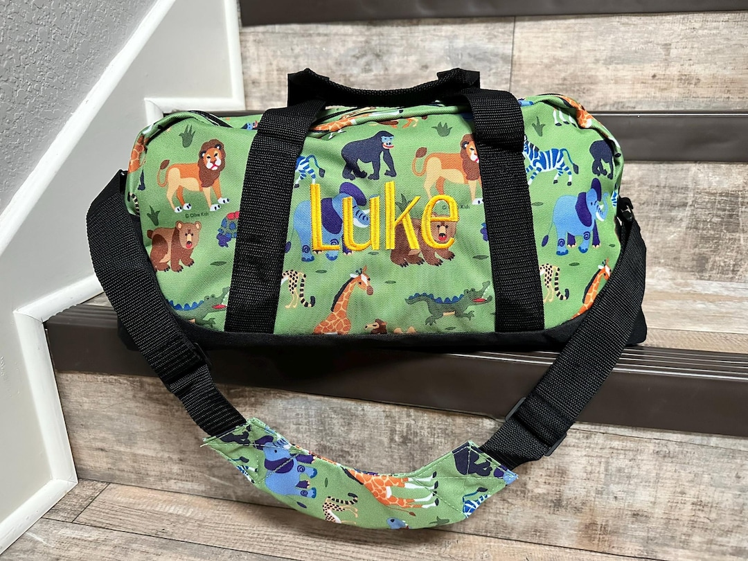 Wildkin Wild Animals Duffel Bag, Personalized Zoo Animal Duffle Bag ...