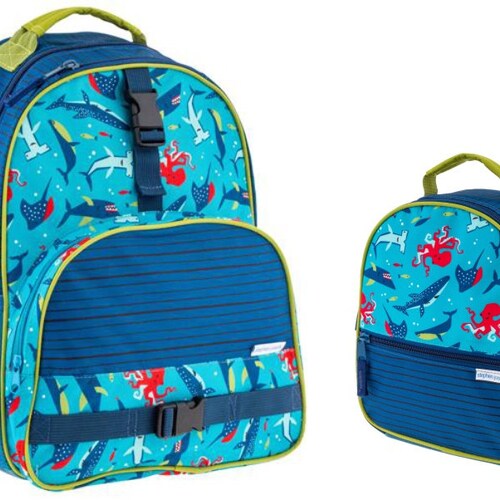 Stephen Joseph Classic Print Shark Backpack Set Personalize | Etsy