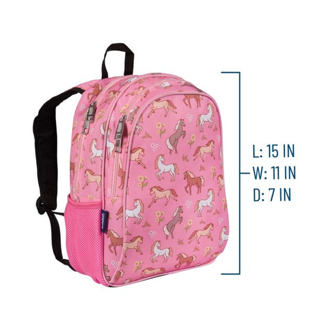 Wildkin 15 Inch Wild Horses Backpack Lunchbox Set, Monogram Backpack ...