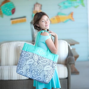 Monogrammed Tote, Pool Tote, Beach Tote, Ultimate Tote, Personalized ...