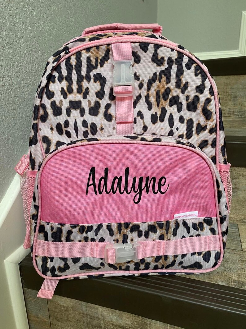 Stephen Joseph Allover Print Leopard Backpack Set Personalize - Etsy