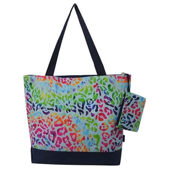 Rainbow Cheetah Tote Bag Cheetah Tote Shoulder Bag - Etsy