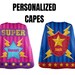 Personalize Cape, Toddler Cape, Kids Playtime Cape, Easter Gift, Youth ...
