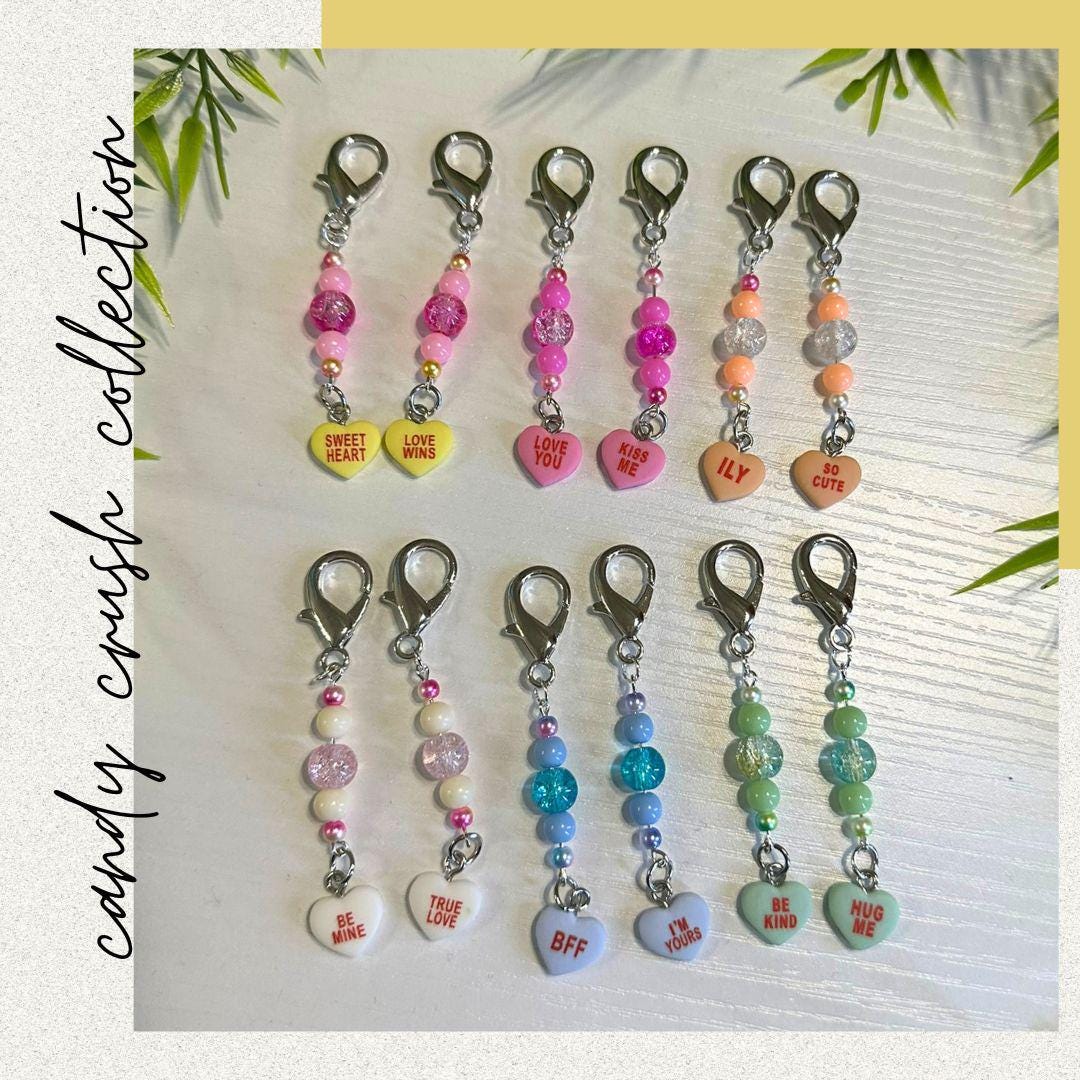 Crochet Beaded Stitch Marker - Candy Crush Collection - Etsy