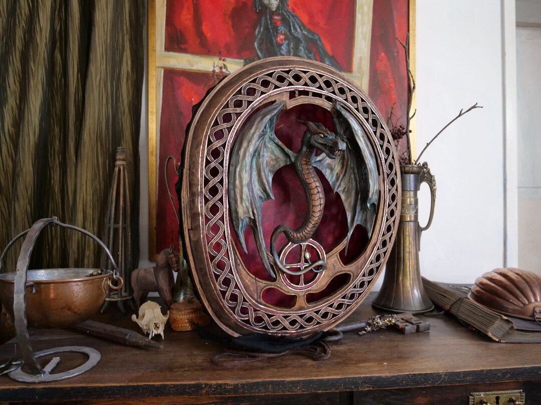 Handmade Dragon Drum Art - Etsy