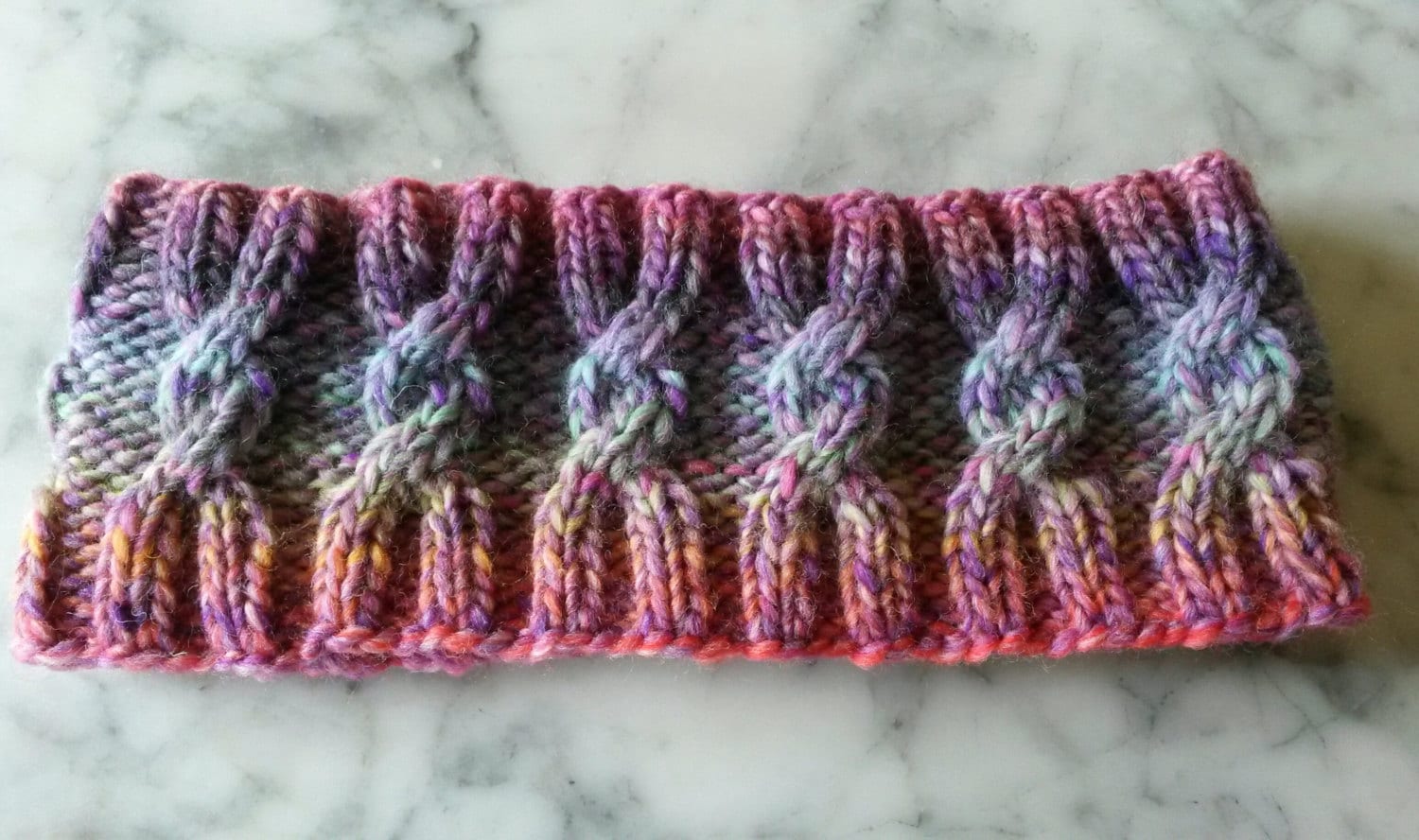 Chunky Cowl Aran Cable Neckwarmer. Knit in luxury Debbie Bliss Riva ...