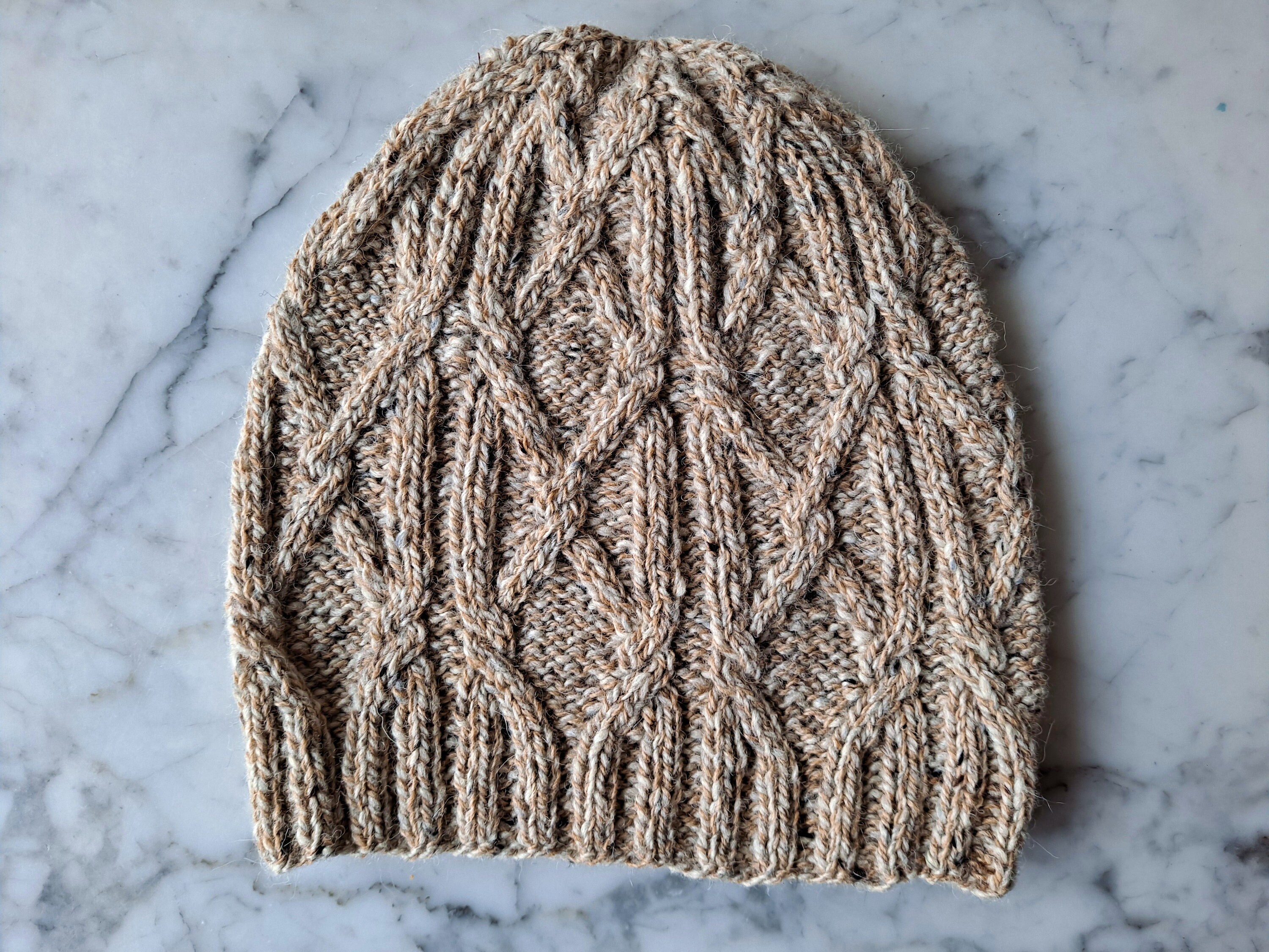 Aran beanie hat scarf set in luxury Irish yarn. Beanie for him. Beanie ...