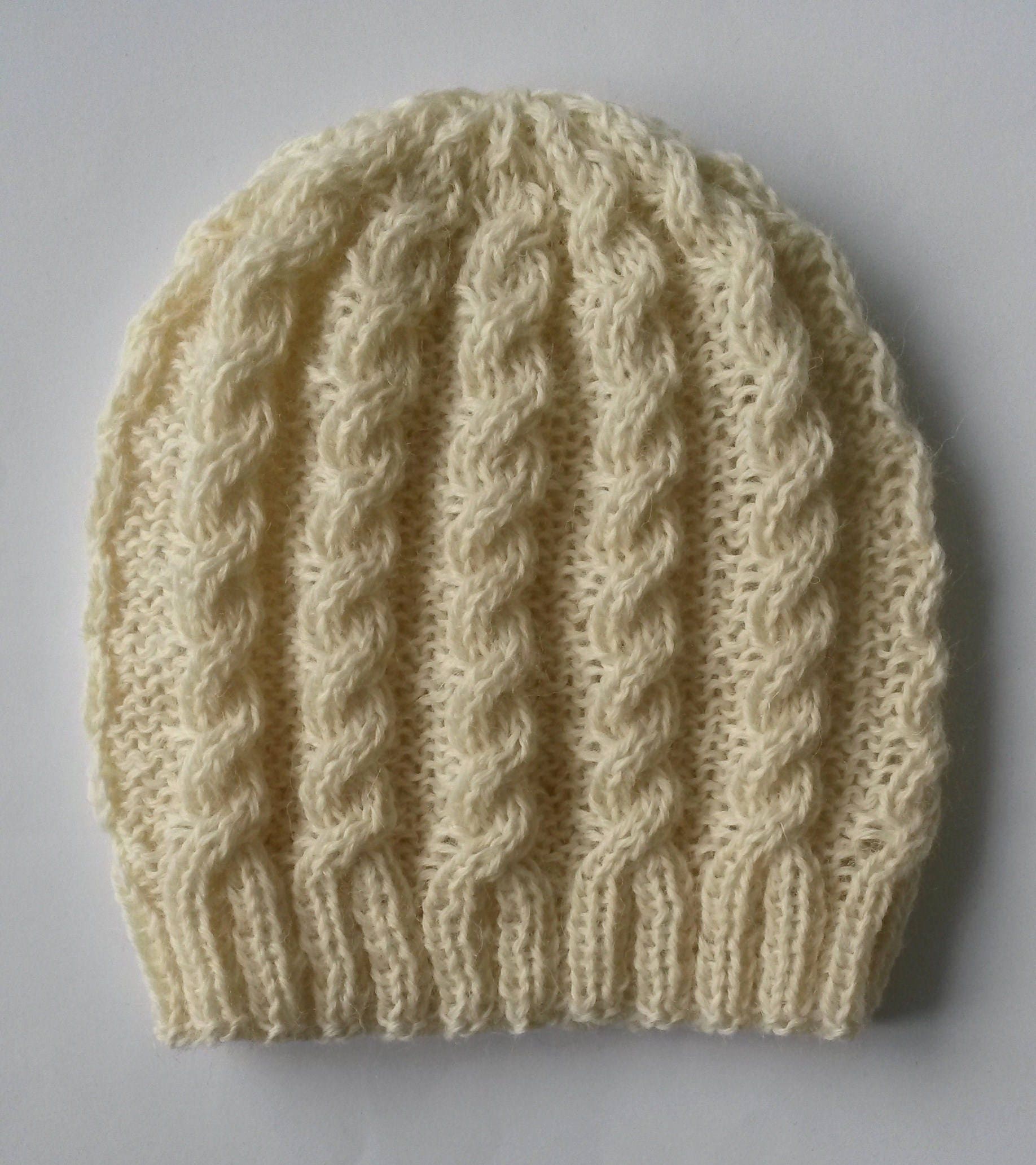 Cable knit beanie: classic Aran hat. Handknit beanie. Original design ... Cable knit beanie: classic Aran hat. Handknit beanie. Original design ...