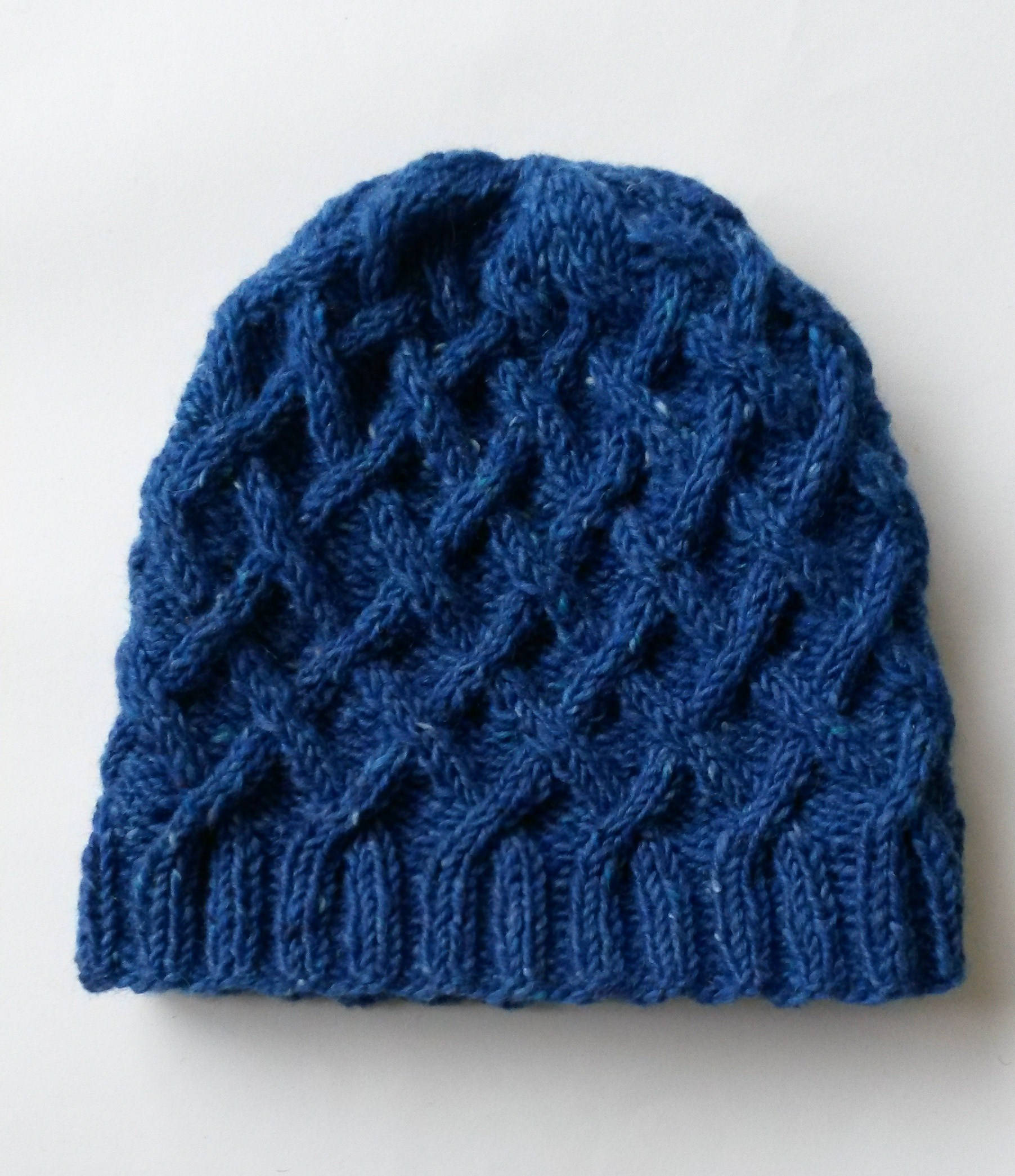 Aran knit beanie: handknit hat in Aran tweed wool. Made in Ireland ...