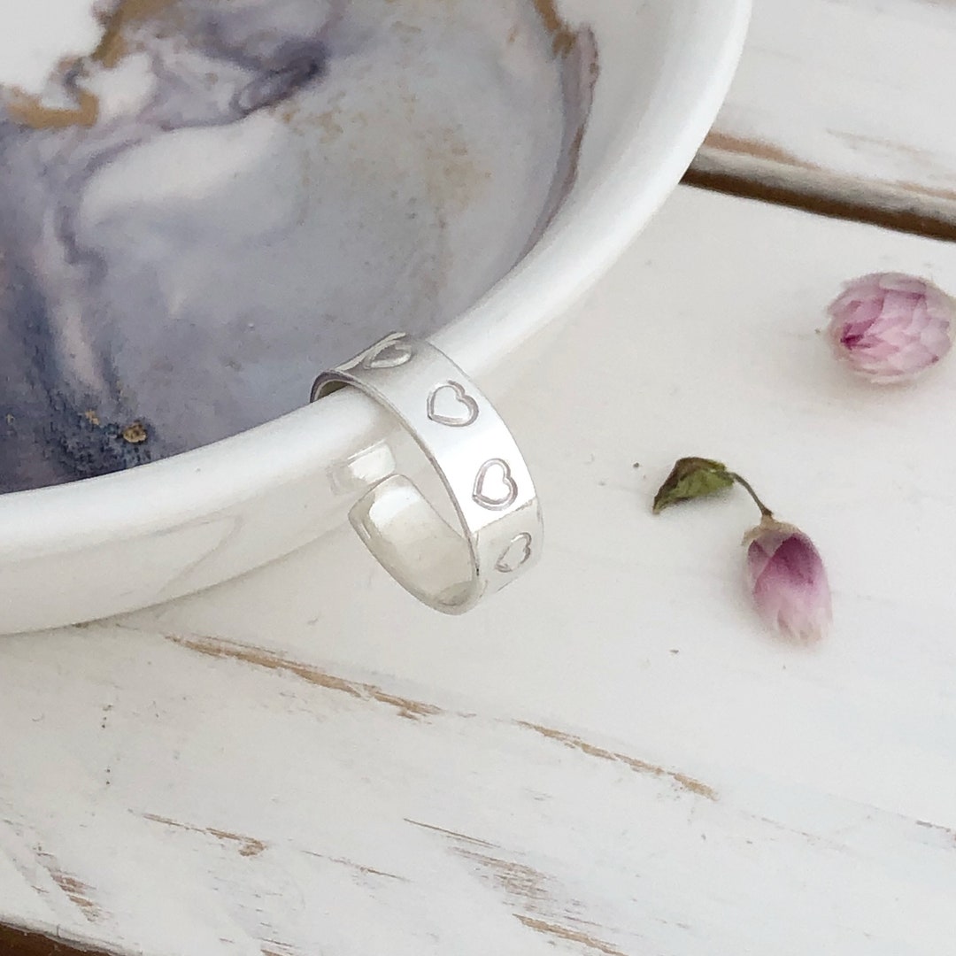 Handmade Sterling Silver Heart Toe Ring - Etsy