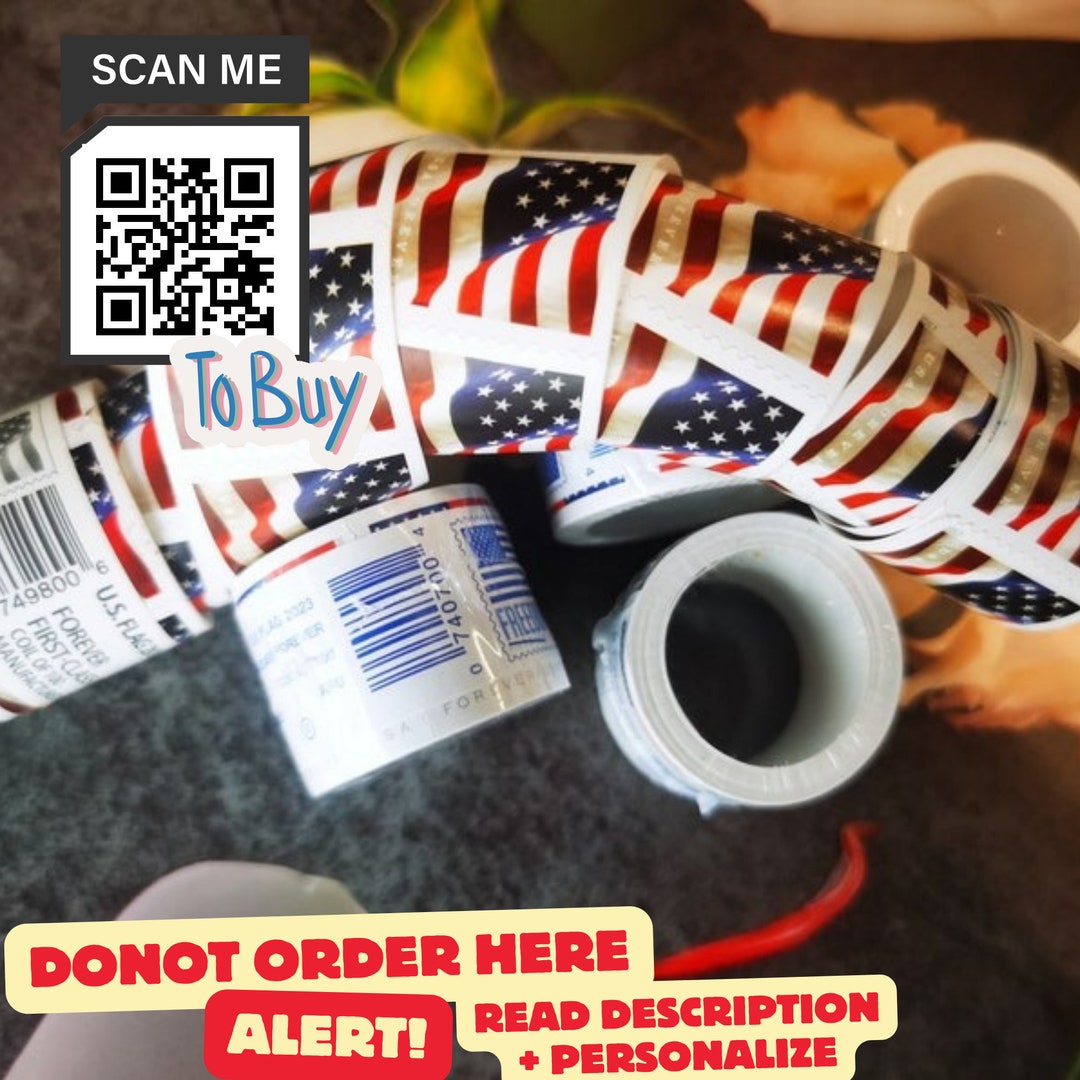 100 New US Flags Stamps Unused for Collections, Invitations, Weddings ...