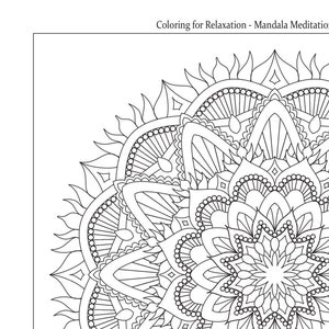 Coloring for Relaxation: Mandala Meditations, Vol. 1 Complete Pdfs - Etsy