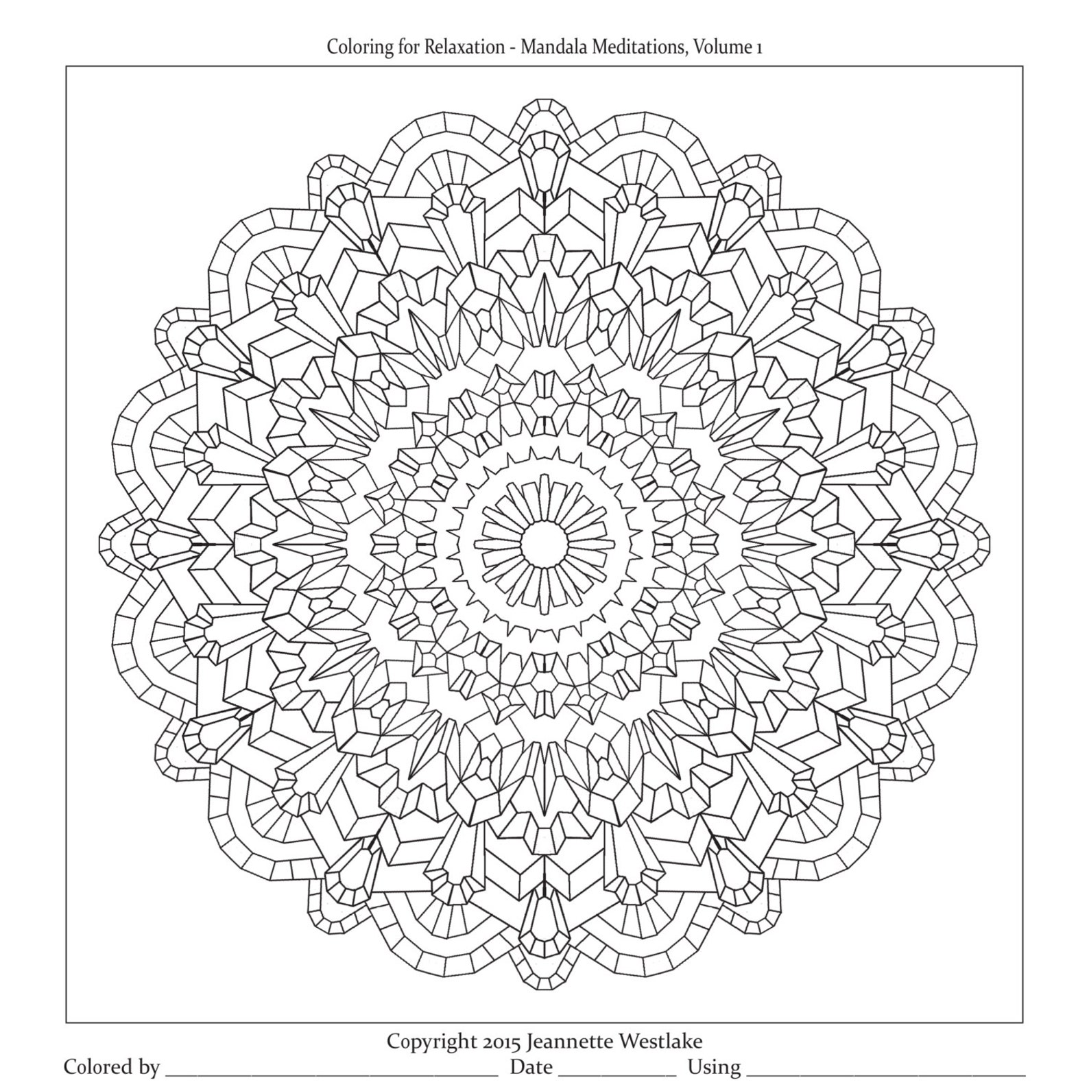 Mandala Meditations Art Deco Coloring Pages - Etsy