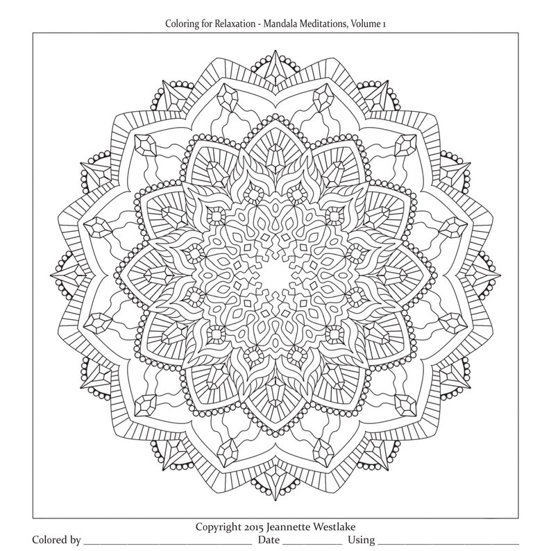 Mandala Meditations Lotus Heart Collection Coloring Pages - Etsy Mandala Meditations Lotus Heart Collection Coloring Pages - Etsy