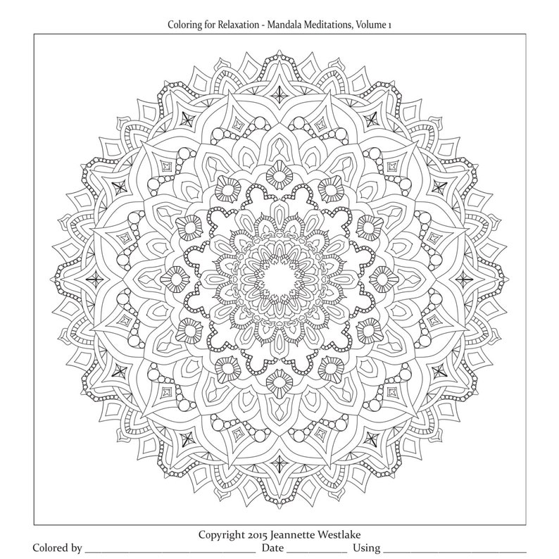 Mandala Meditations Coloring Pages Wisdom Collection - Etsy