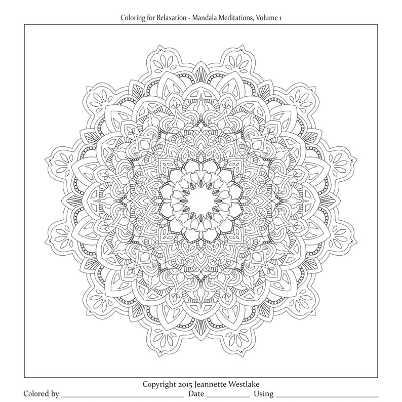 Mandala Meditations Coloring Pages Wisdom Collection - Etsy