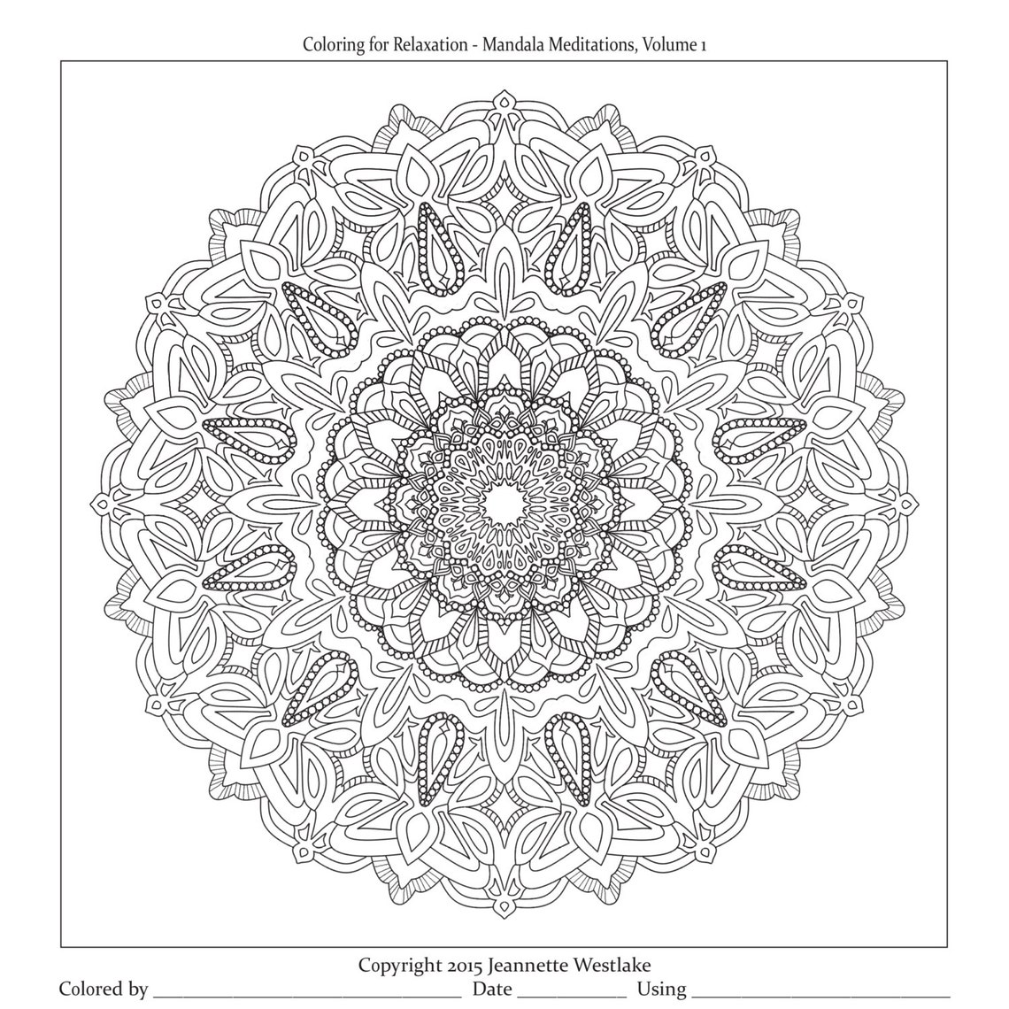 Mandala Meditations Coloring Pages Wisdom Collection - Etsy