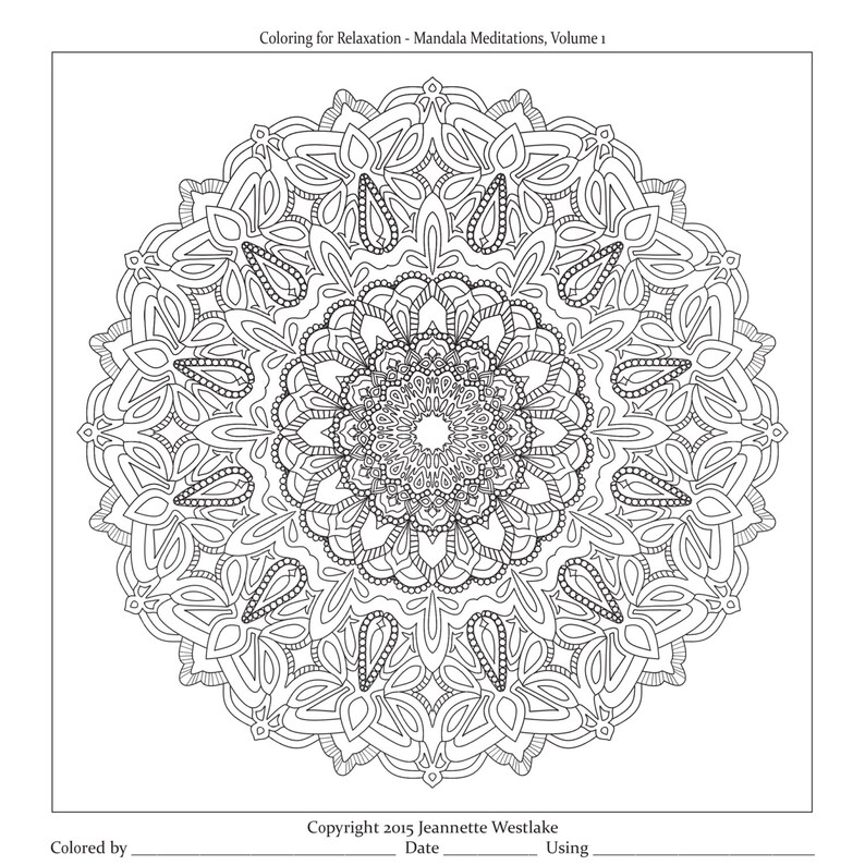 Mandala Meditations Coloring Pages Wisdom Collection - Etsy