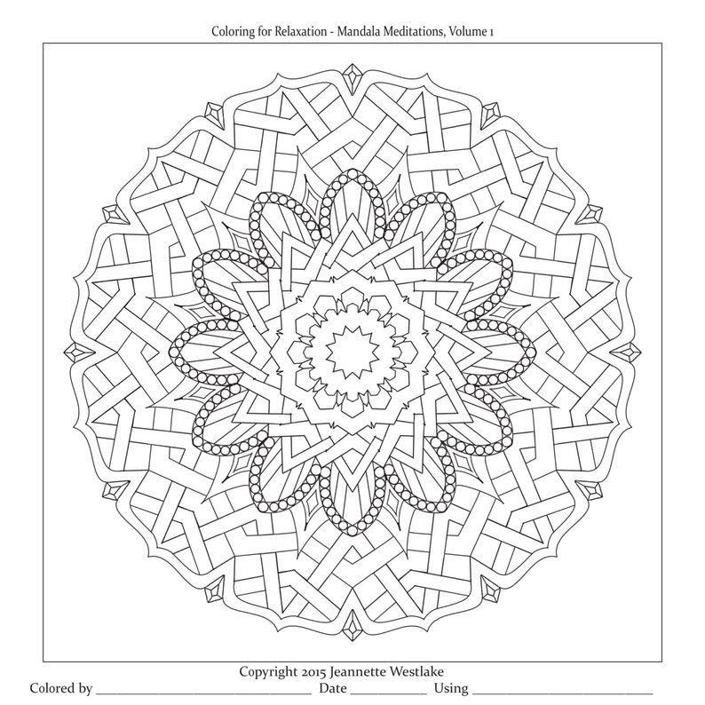 Mandala Meditations Interlaced Knotwork Coloring Pages - Etsy
