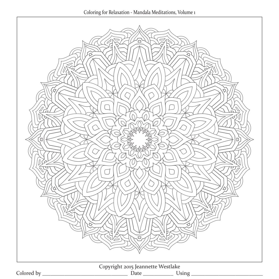 Mandala Meditations Coloring Pages Wisdom Collection - Etsy