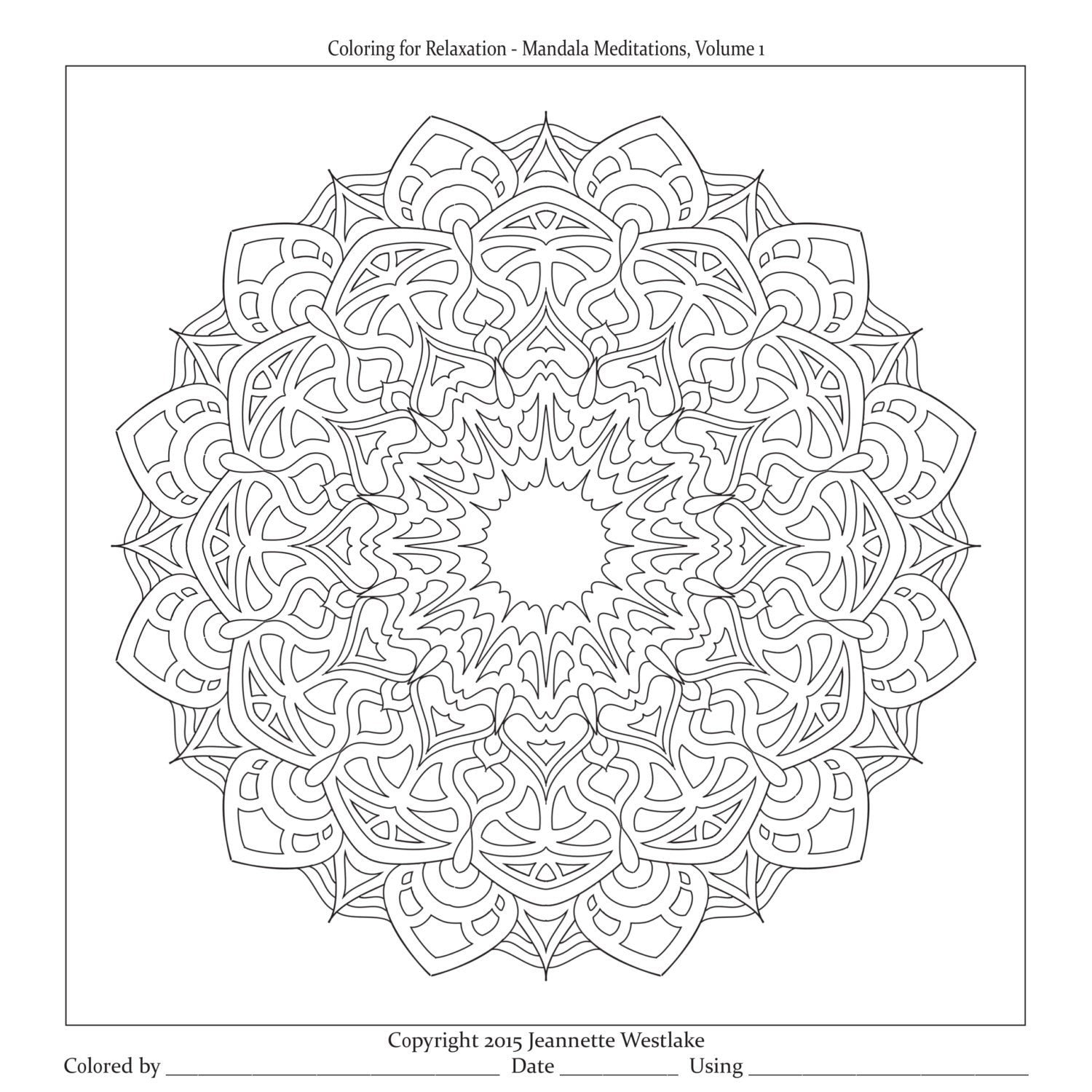 Mandala Meditations Coloring Pages Heaven and Earth Collection - Etsy