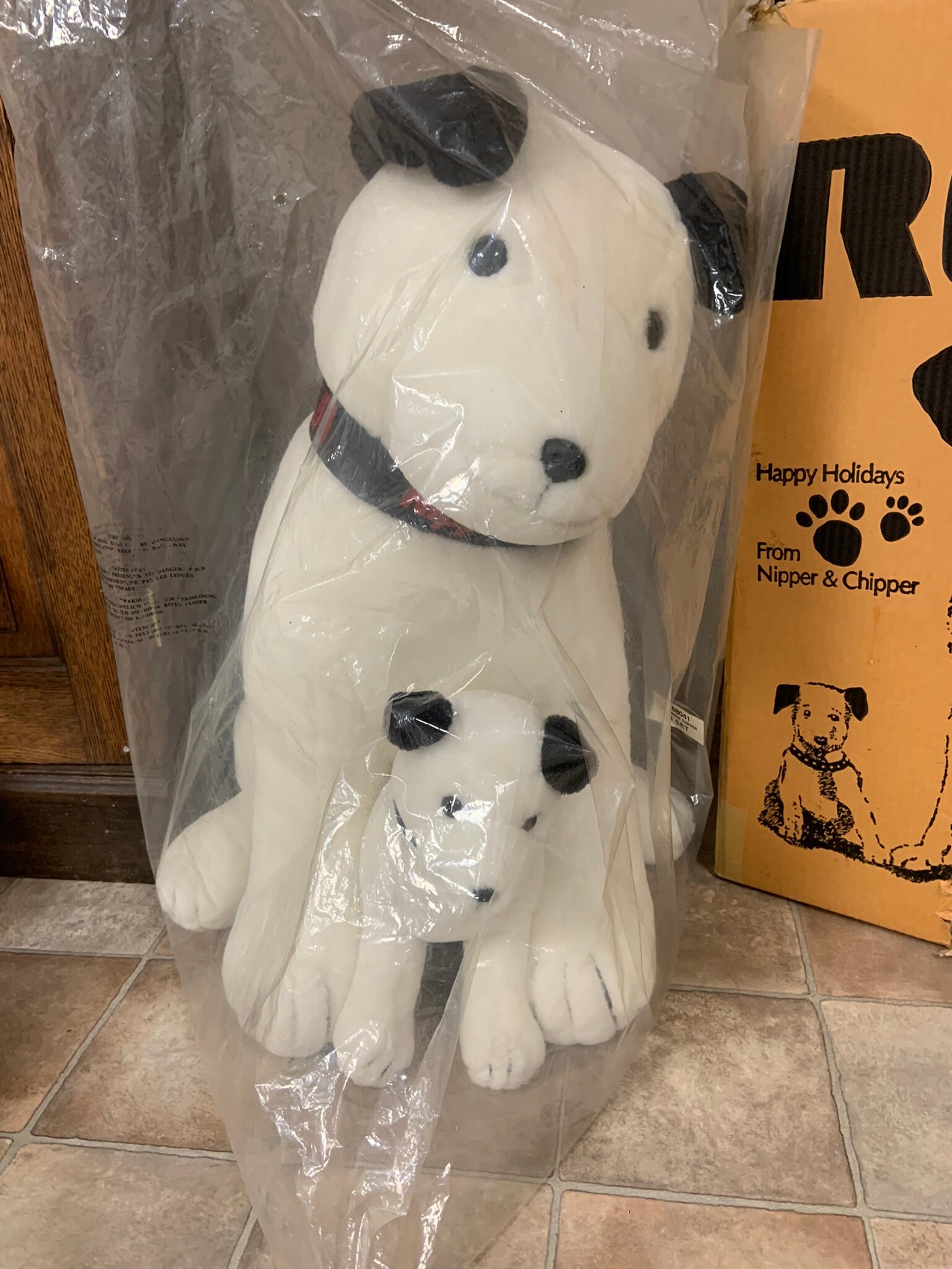 RCA Chipper and Nipper Large Plush New in Cellophane Original Box Dog ...