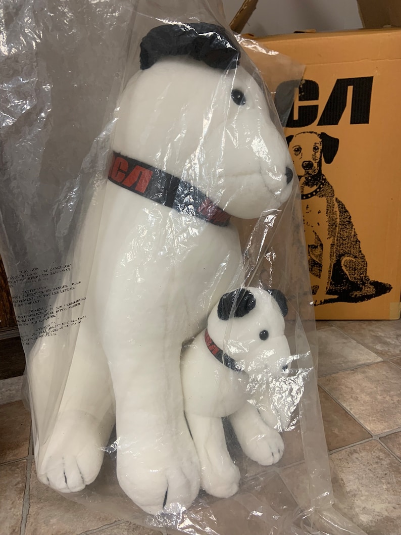 RCA Chipper and Nipper Large Plush New in Cellophane Original Box Dog ...