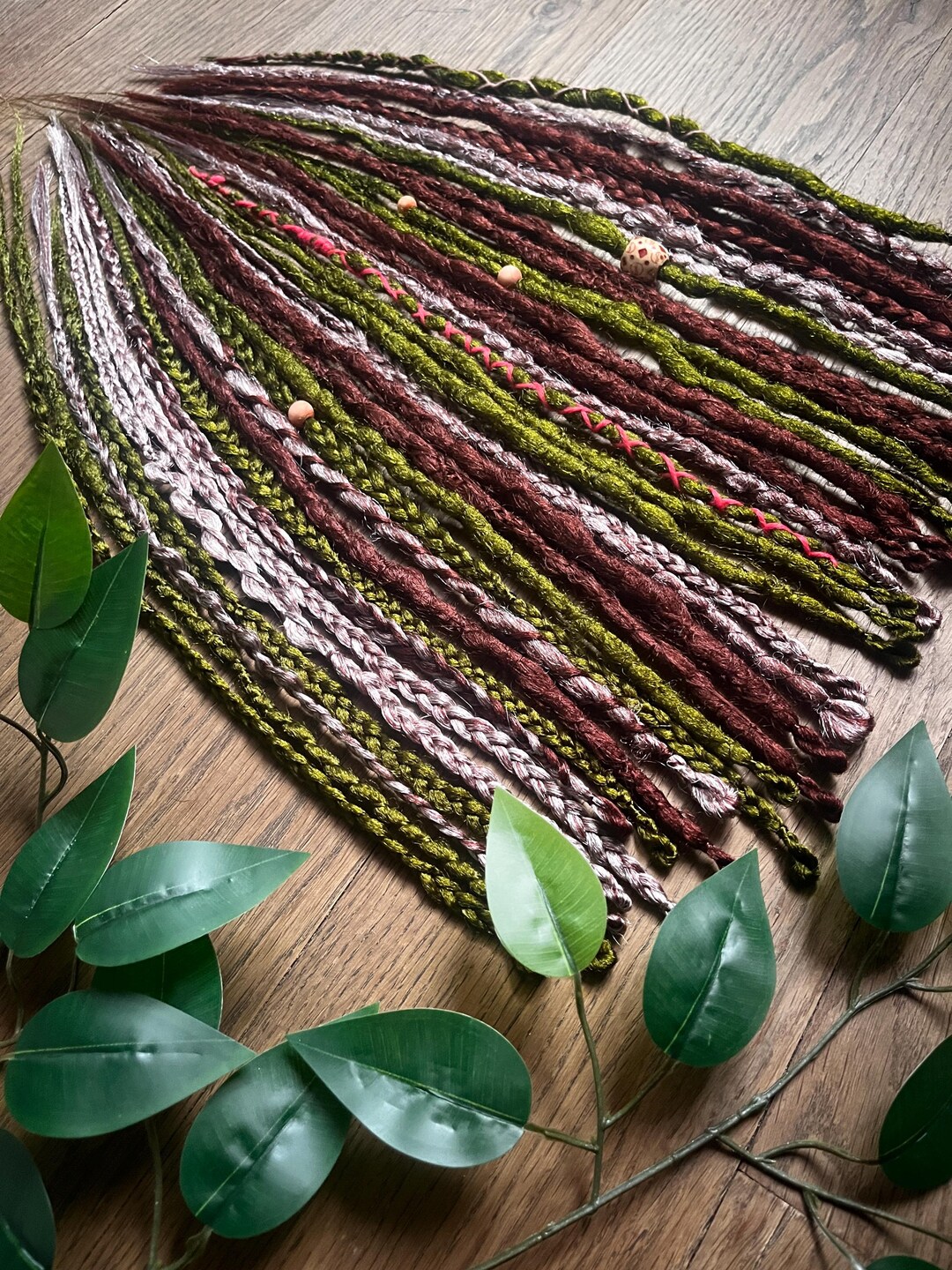 Dreadlock Extension | Green Red Lilac | 45cm - Etsy