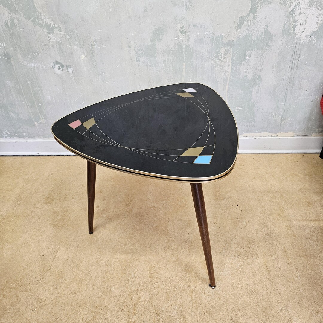 Mid-century Modern German Coffee Table / Abstract Geometric Top / 1950s ...