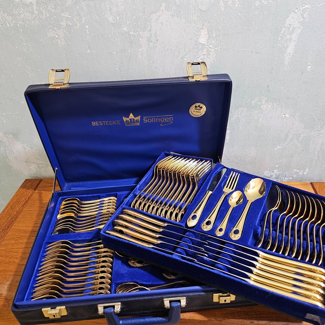 SBS Solingen Cutlery Set Modell Toscane De Luxe for 12 Person / Vintage ...