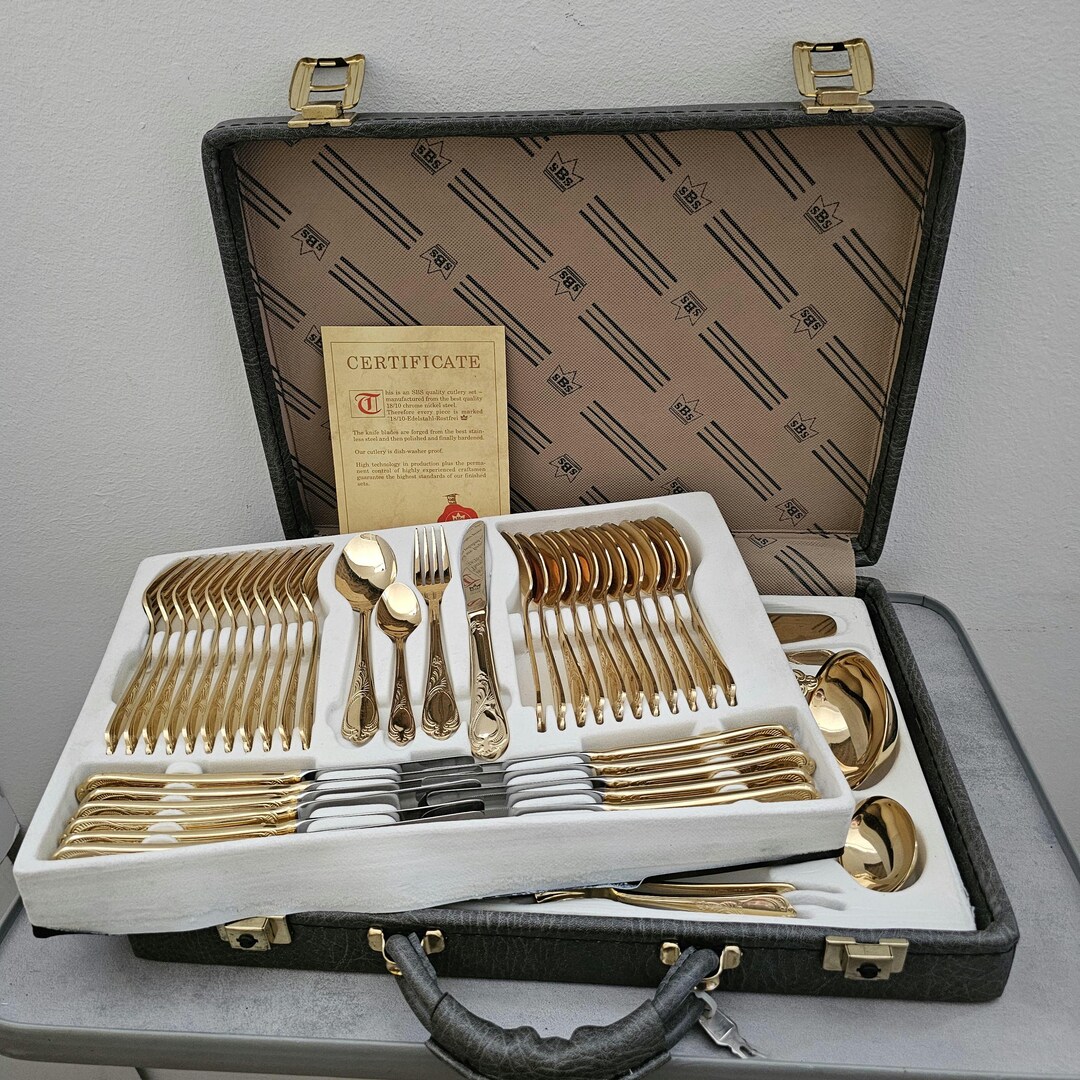 SBS Solingen Cutlery Set Modell Wien for 12 Person / Vintage Fully 23/ ...