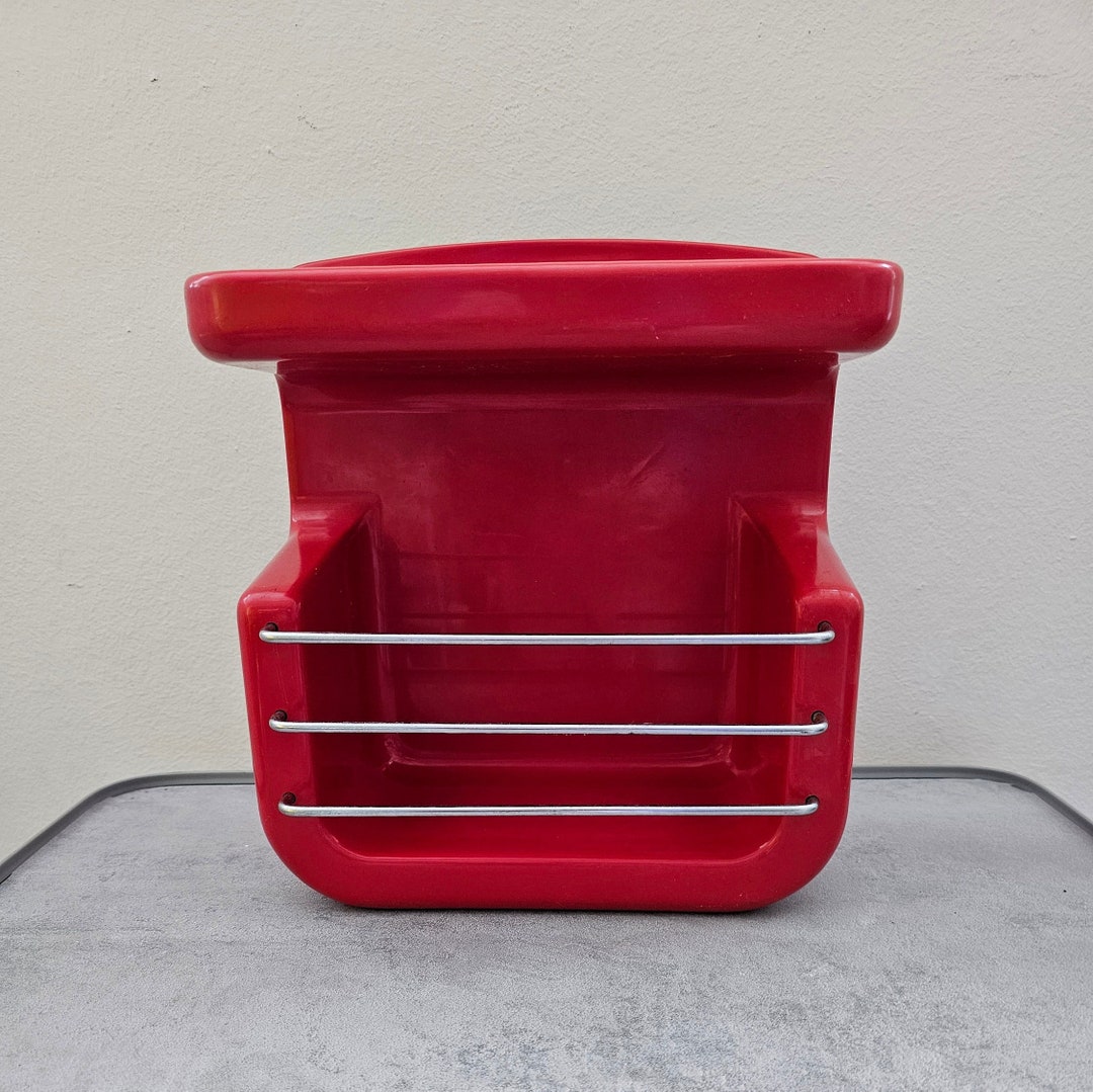 Mid Century Space Age Red Plastic Shelf / Retro Wall Shelving / 1970s ...