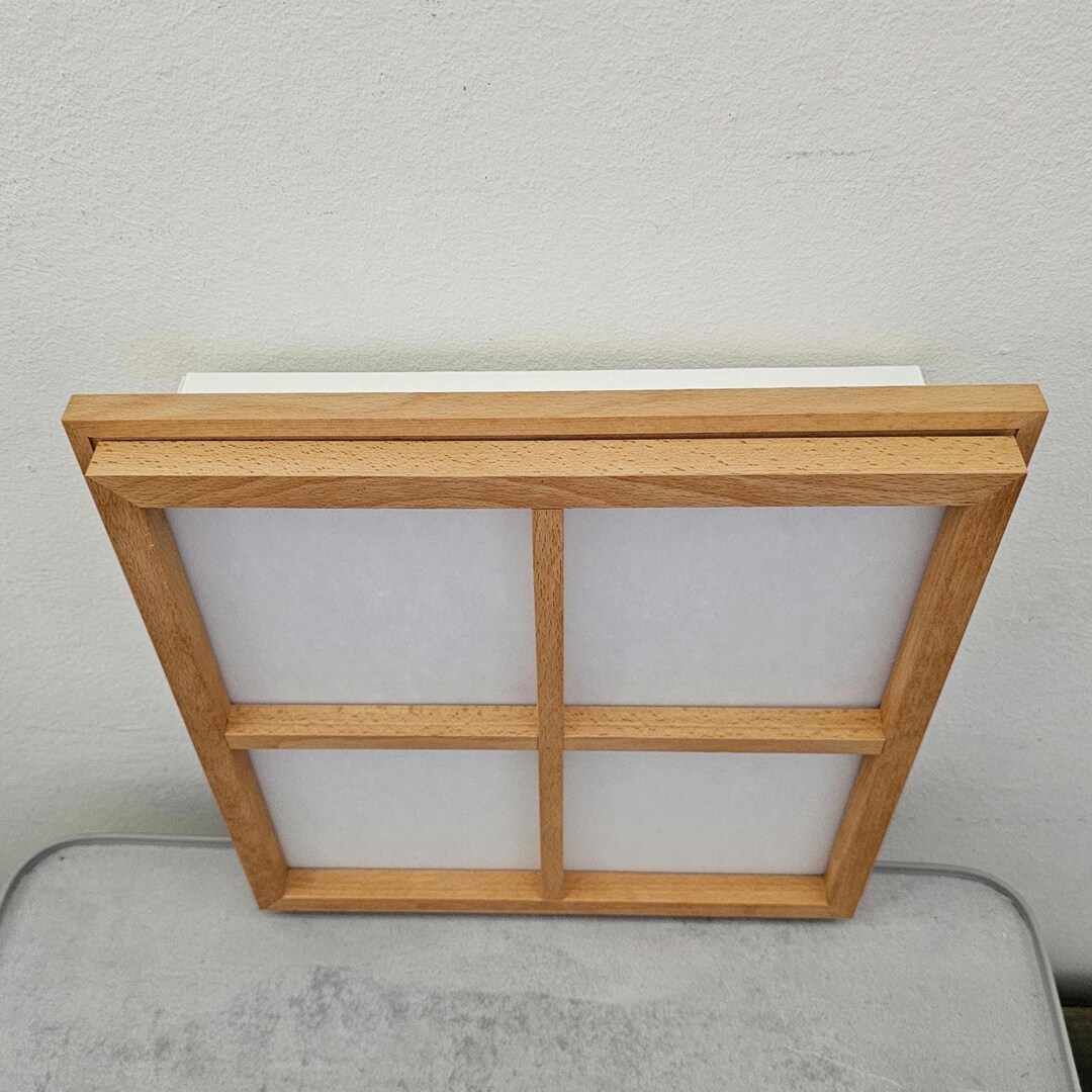 Flush Lighting Wood / Domus Square Ceiling Light / Kioto 4 / Japandi ...