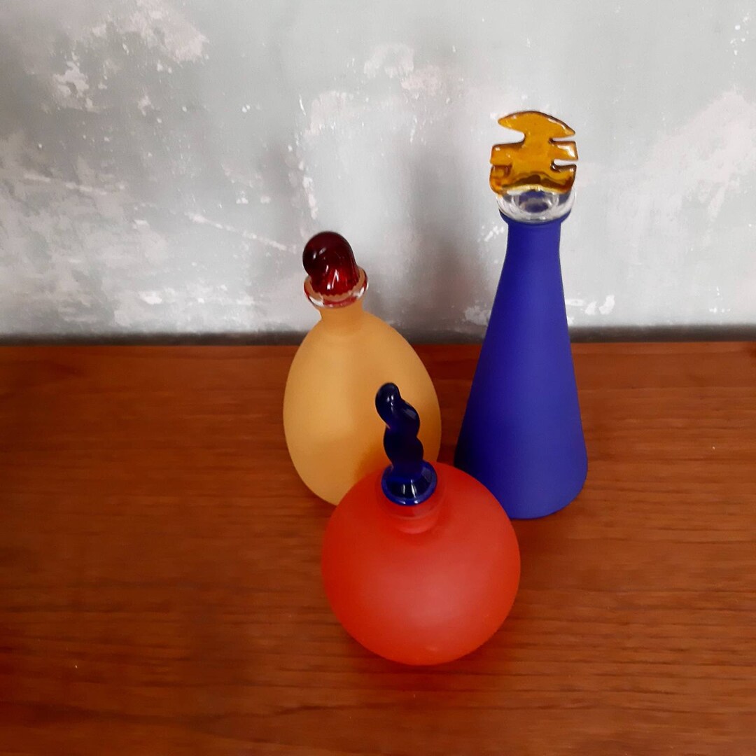 Decorative Vintage Bottle Set in Basic Colors - Etsy