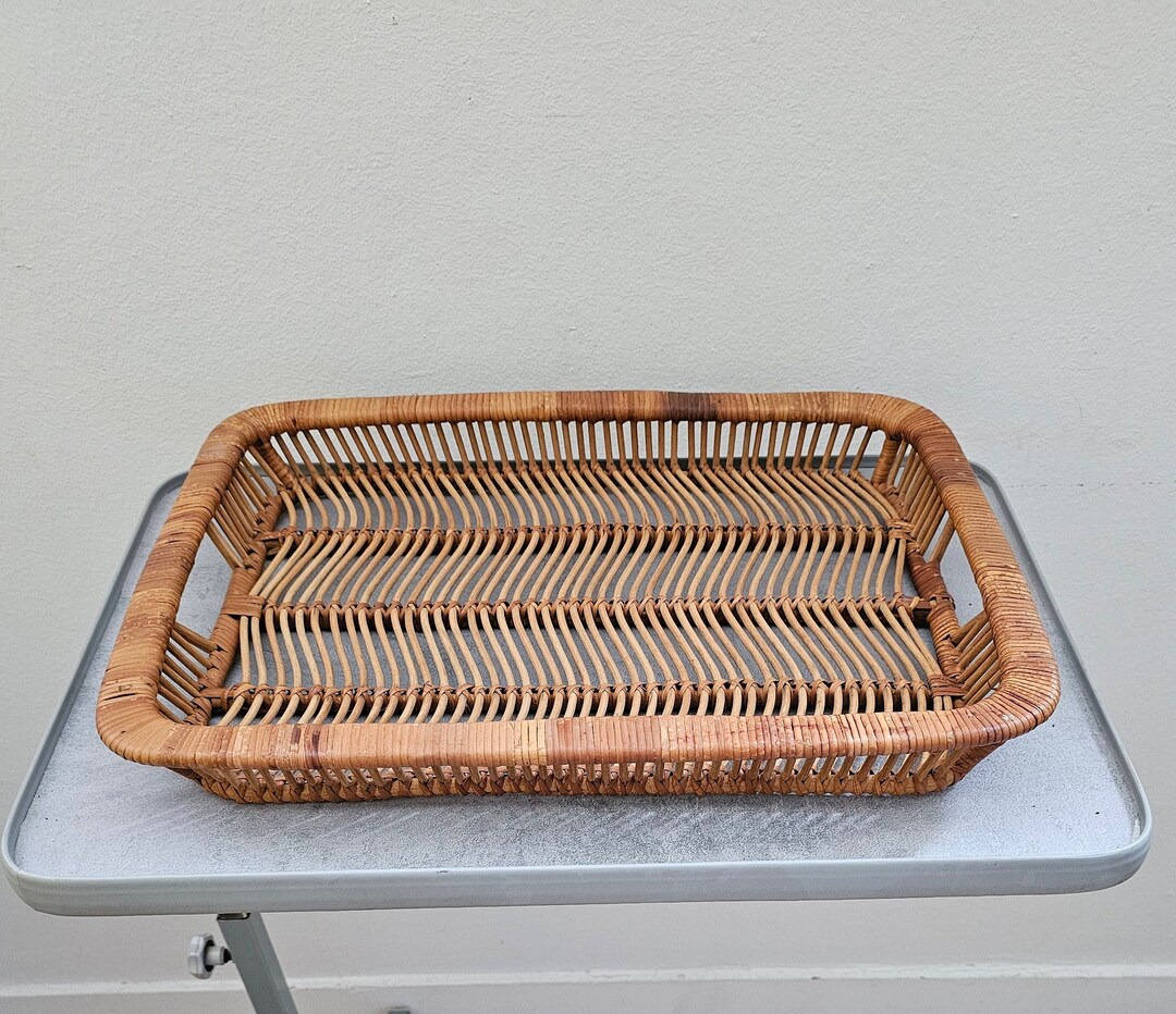 Artek Finland Tray / 1960s Rattan Tray / Unique Gift for Vintage Lovers ...