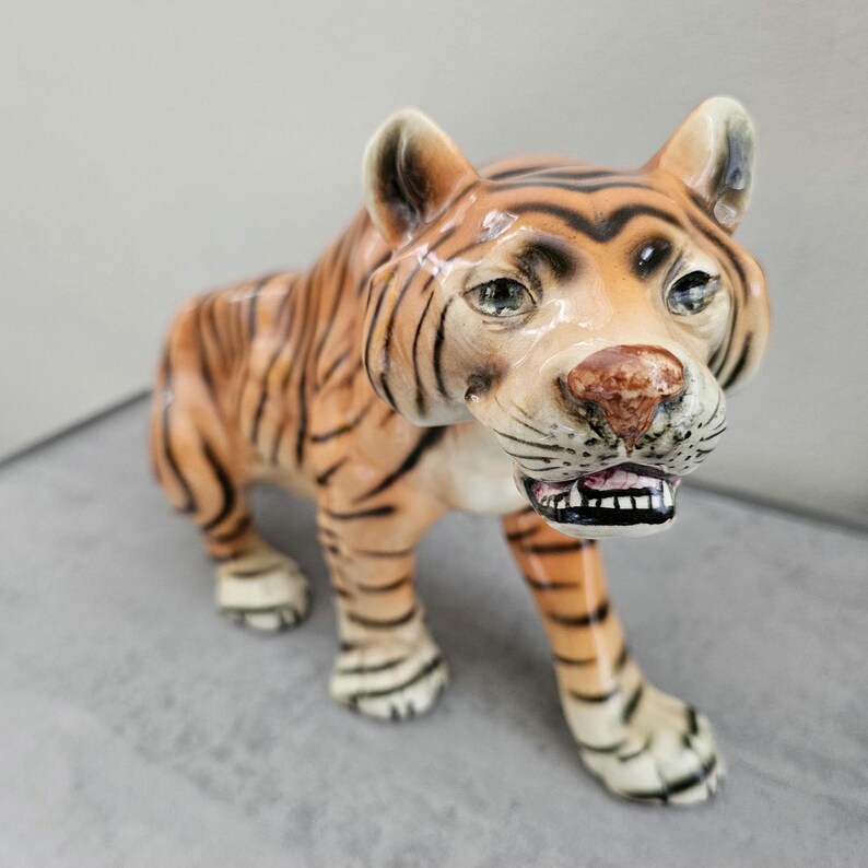 Art Deco Porcelain Tiger by Royal Dux Czechoslovakia 1925 - Etsy