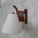 Vintage 70s Teak Scissor Wall Lamp / Harmonica Swing Arm Wooden Pug in ...
