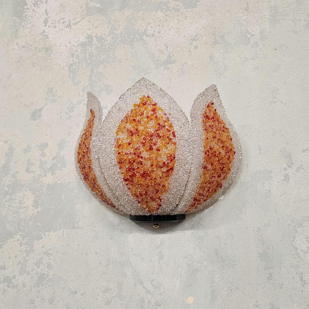 French Vintage Lotus Sconce Light / Boho Chic Night Light / Unique Home ...