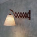Vintage 70s Teak Scissor Wall Lamp / Harmonica Swing Arm Wooden Pug in ...