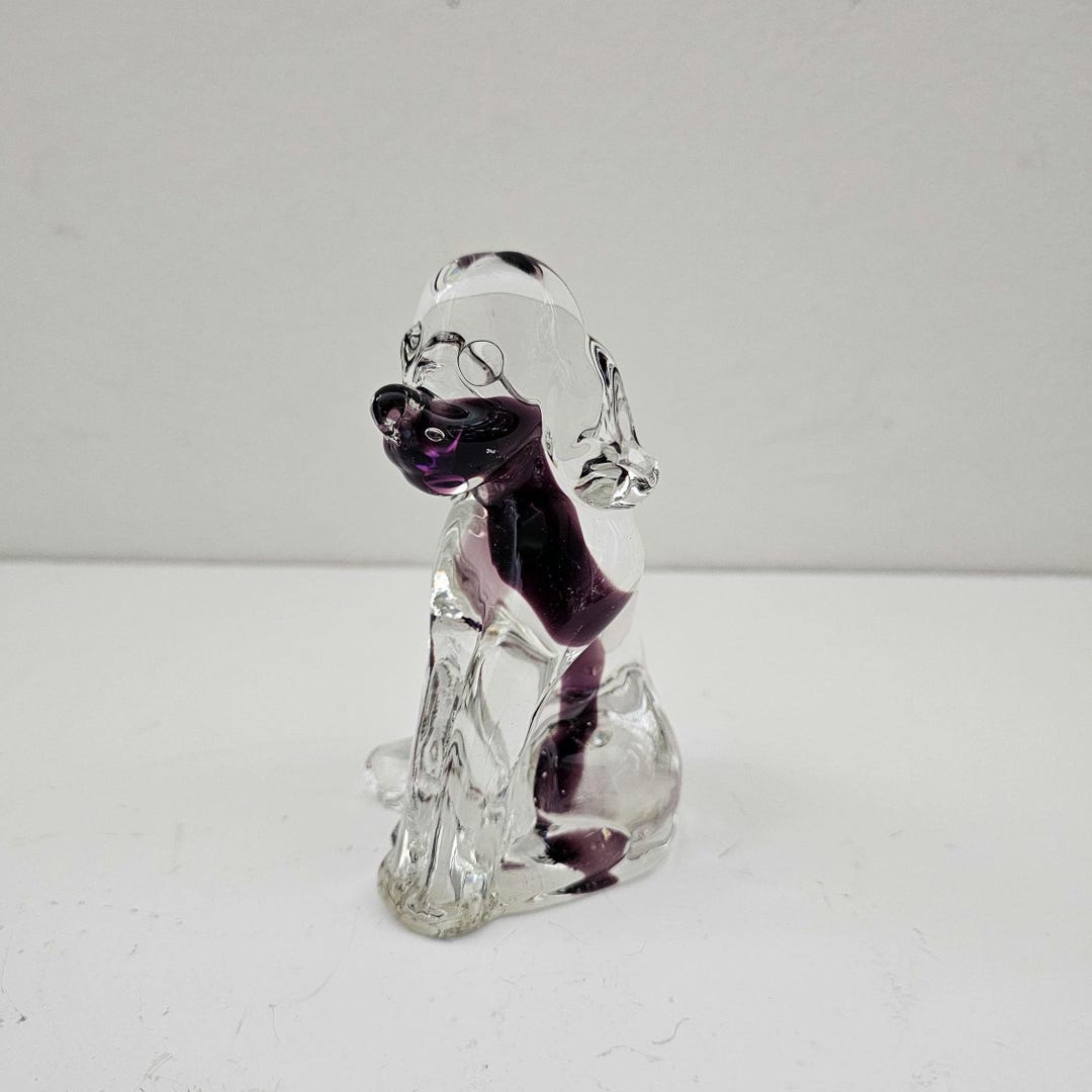 Vintage Murano Glass Dog Figurine: 1960s Italian Art Glass Decor - Etsy