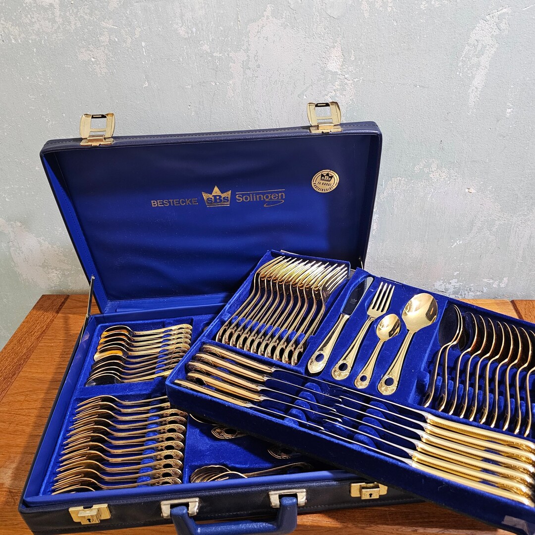 SBS Solingen Cutlery Set Modell Toscane De Luxe for 12 Person / Vintage ...