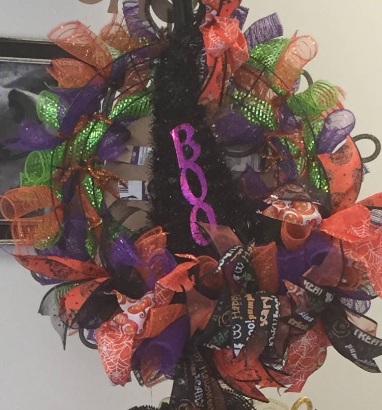 Wreaths for Front Door Halloween Fall Bengals - Etsy